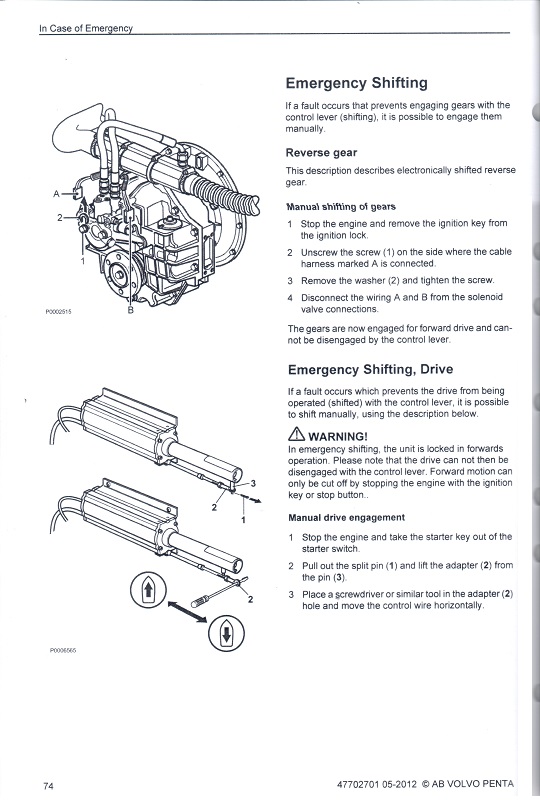 Operator's/Instruction Manual for D4, D6 Engines - New Old Stock, Volvo ...