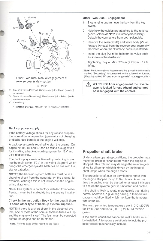 Operator's/Instruction Book for TAMD63L/P, TAMD71B, TAMD73P/WJ, TAMD74P ...